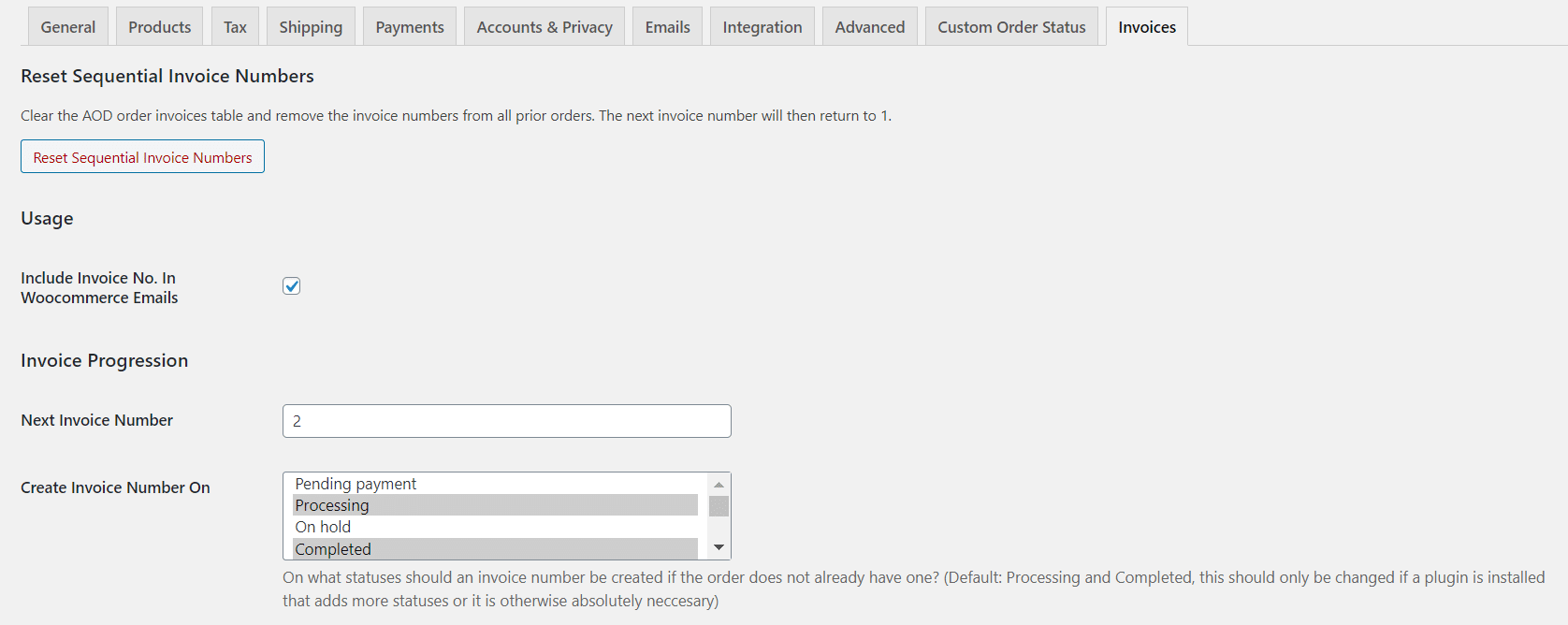 Sequential Invoice Numbers Plugin sequential-invoice-numbers-plugin